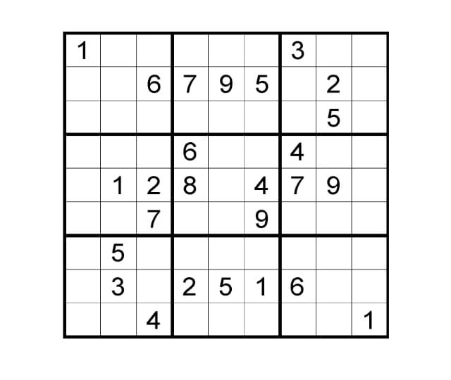 November 16, 2025 - Junior/Senior - Sudoku Professor